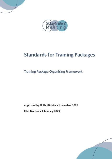 Standards for Training Packages - Department of Employment and Workplace Relations, Australian ...